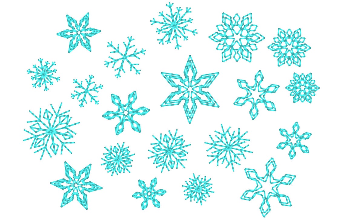 Micro Mini Small 8 Single Snowflakes Machine Embroidery - Etsy