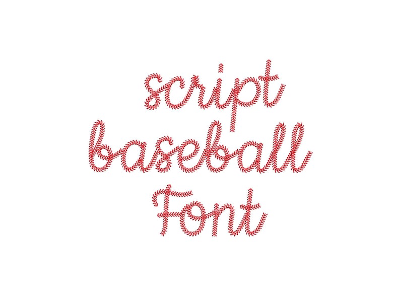 Baseball Stitch Handwritten Script FONT Softball Sports Stitch Alphabet ...
