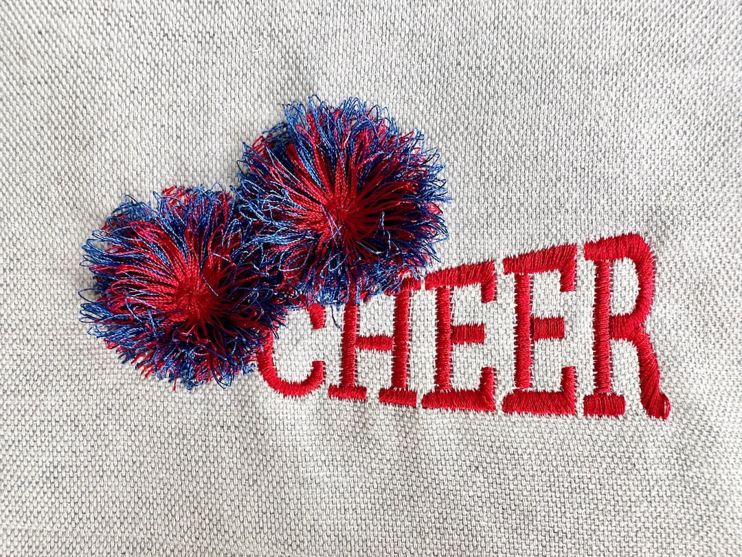 Cheer Pom Pom Poms Fringed Embroidery Fringe in the Hoop Machine ...