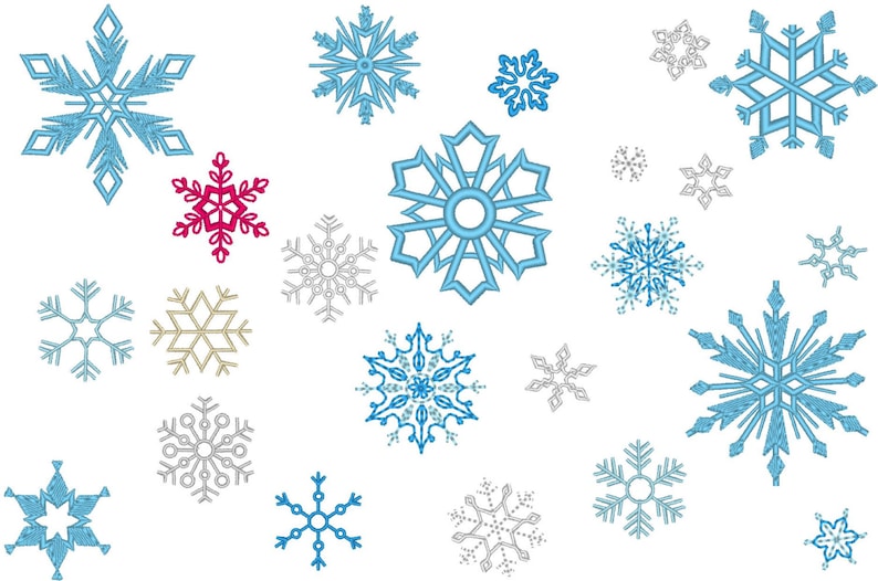 Frozen Single Snowflakes Embroidery Designs and Easy - Etsy