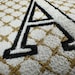 Embossed Classy Circle Monogram Terry Towel Font Alphabet Letters A-Z ...