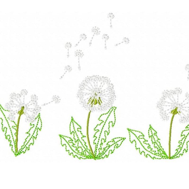 Dandelion Embroidery - Etsy