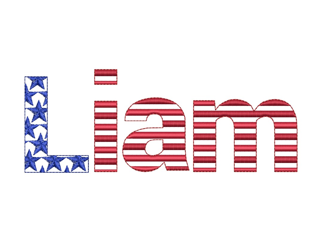 Patriotic Stars and Stripes Block Font 2 Types Machine Embroidery ...