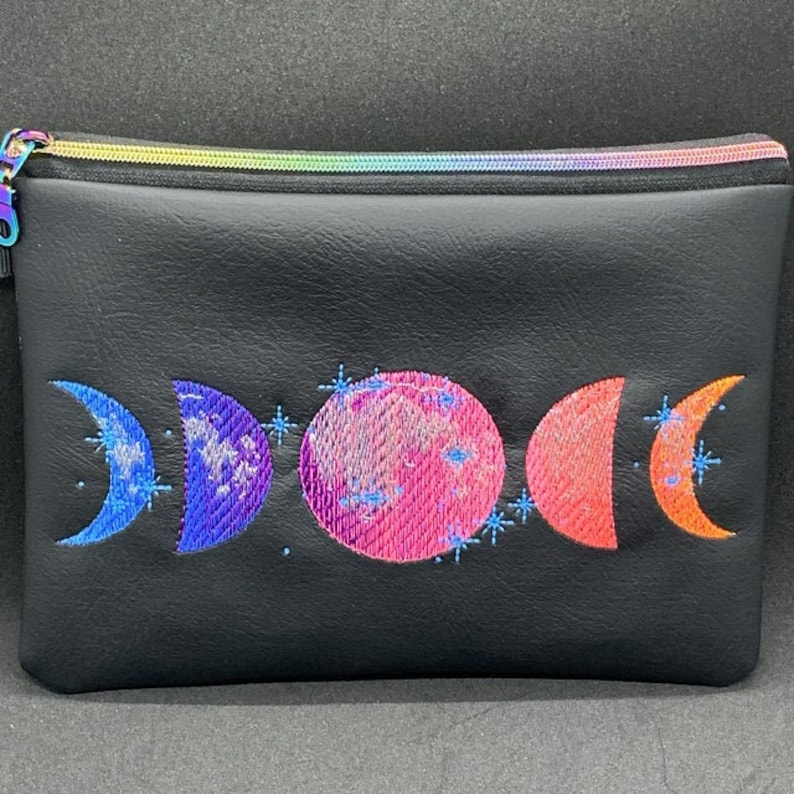 Rainbow Iridescent Moon Phases Four Principal Lunar Phases: - Etsy
