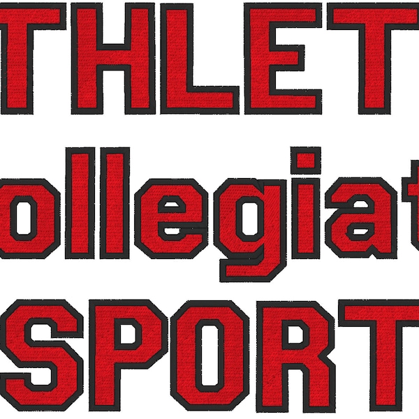 Collegiate Embroidery Font - Etsy