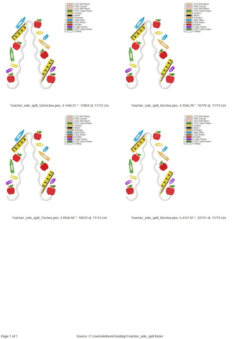 Back to School Teacher Tools Split Side Seam Cutout Side Bow Machine ...