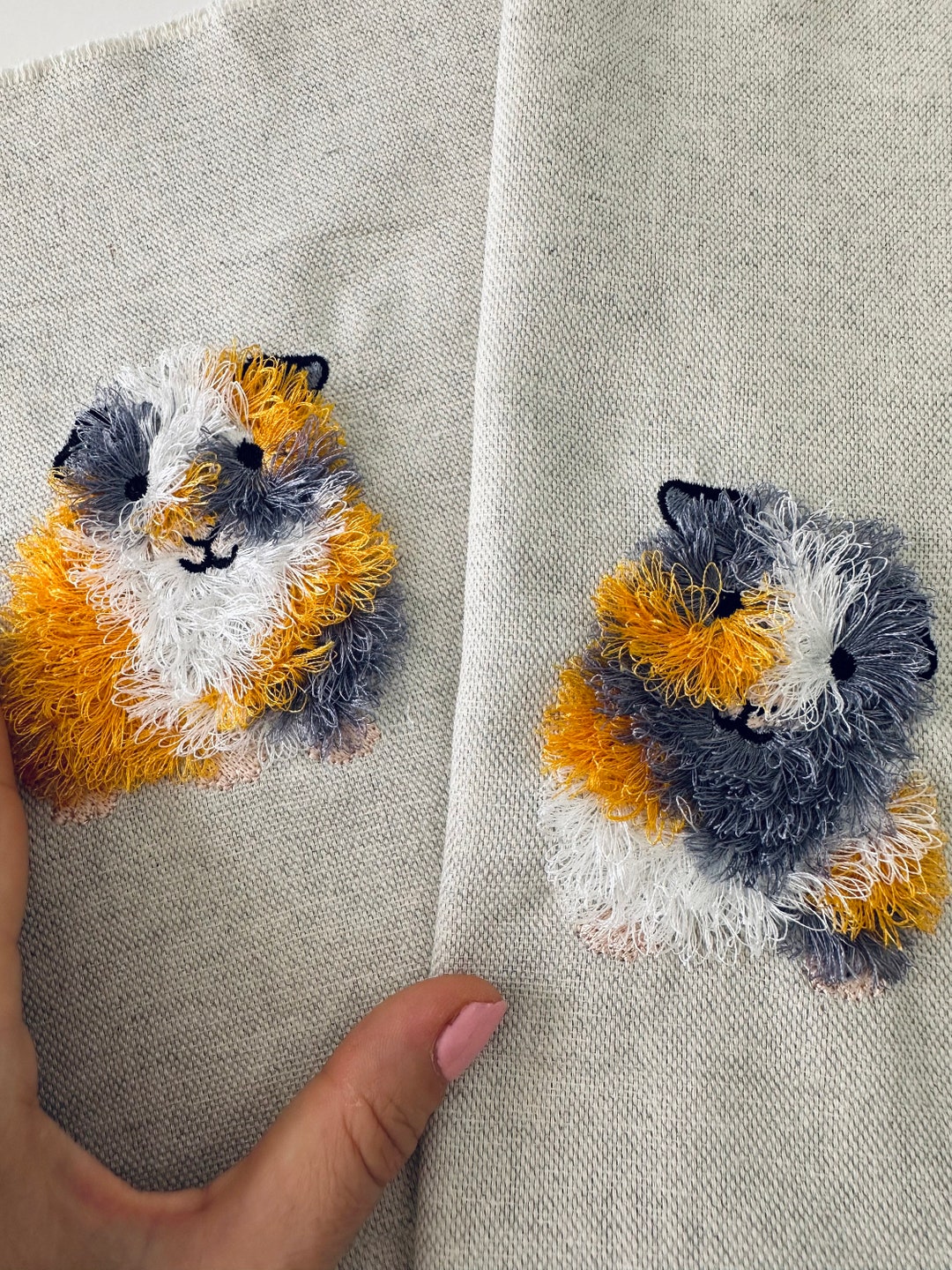 Cavy Guinea Pig Fringed Piggie Fluffy Guinea Hare Chenille Machine ...