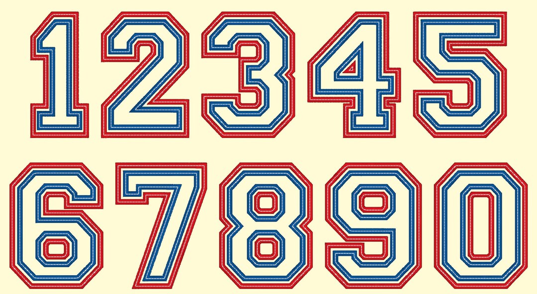 Two Layers Double Applique Athletic Sport High School Team Players ...