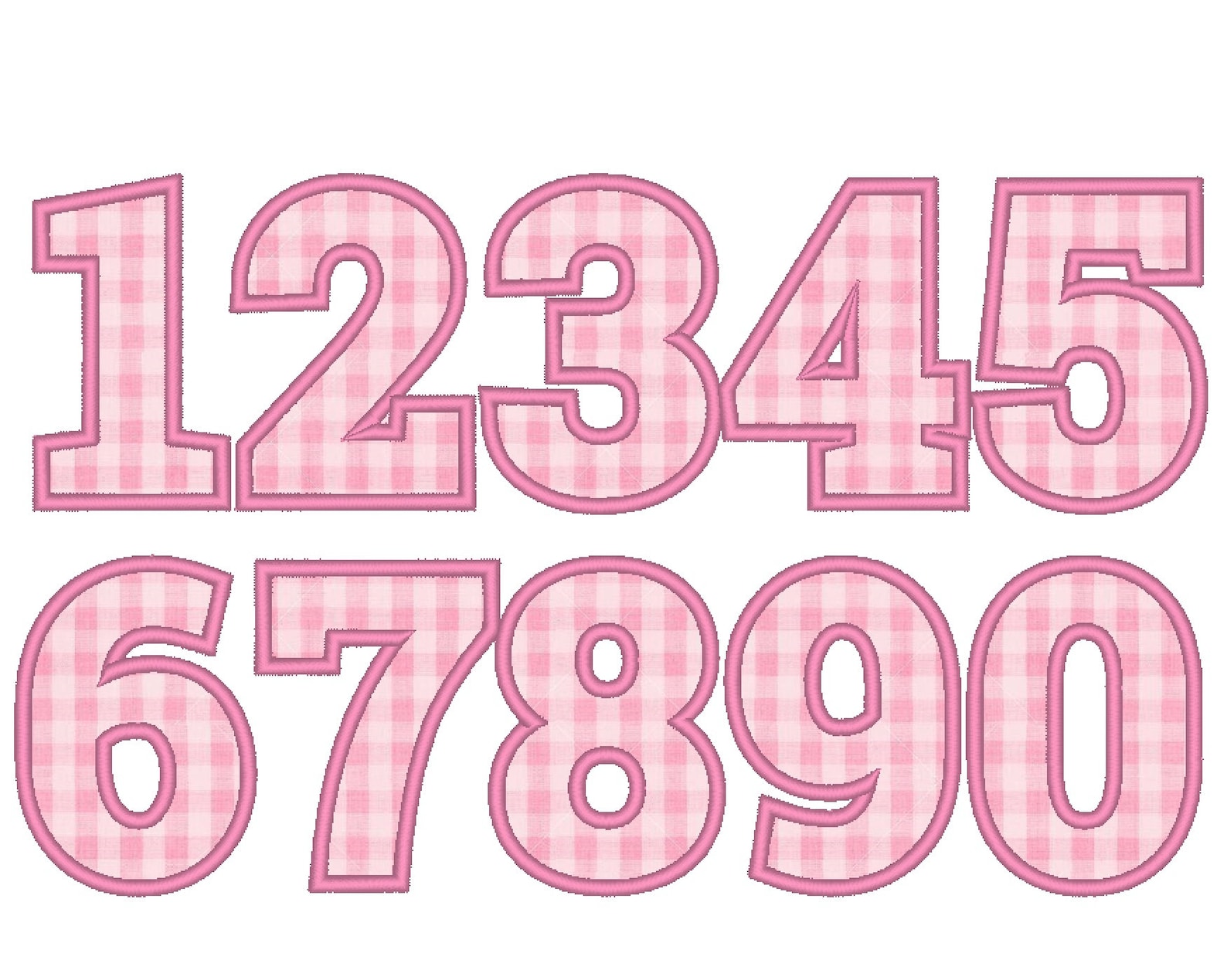 Bold Block Wide Satin Stitch Numbers, Birthday Number Applique Machine ...