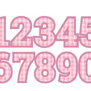 Bold Block Wide Satin Stitch Numbers, Birthday Number Applique Machine ...