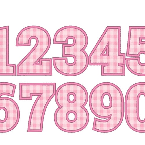 Birthday Numbers Applique Design Machine Embroidery Font BLOCK - Etsy