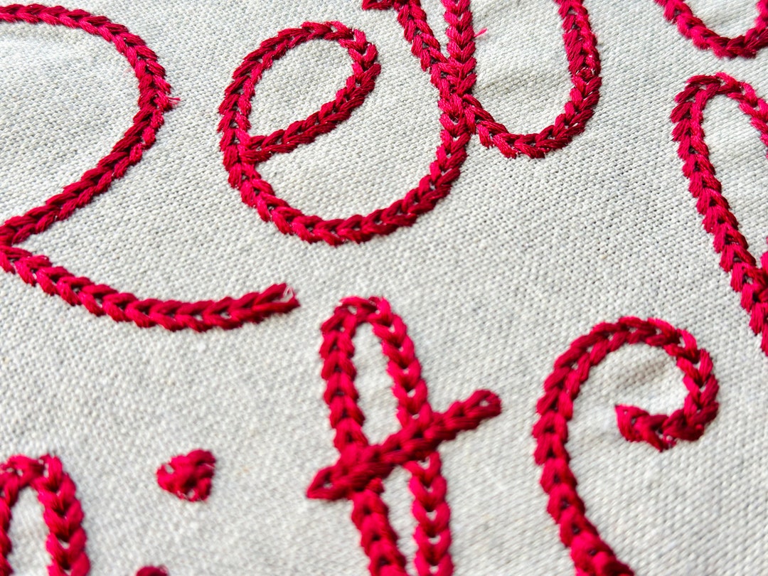 Thick Dense Chain Stitch Bold Handwritten FONT Machine Embroidery ...