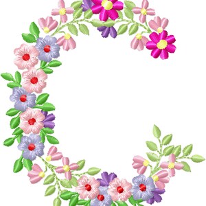 Country Floral Whole Entire Alphabet Garden Flag Monogram Liberty ...