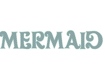 Mermaid Monogram Font Machine Embroidery Designs - Etsy