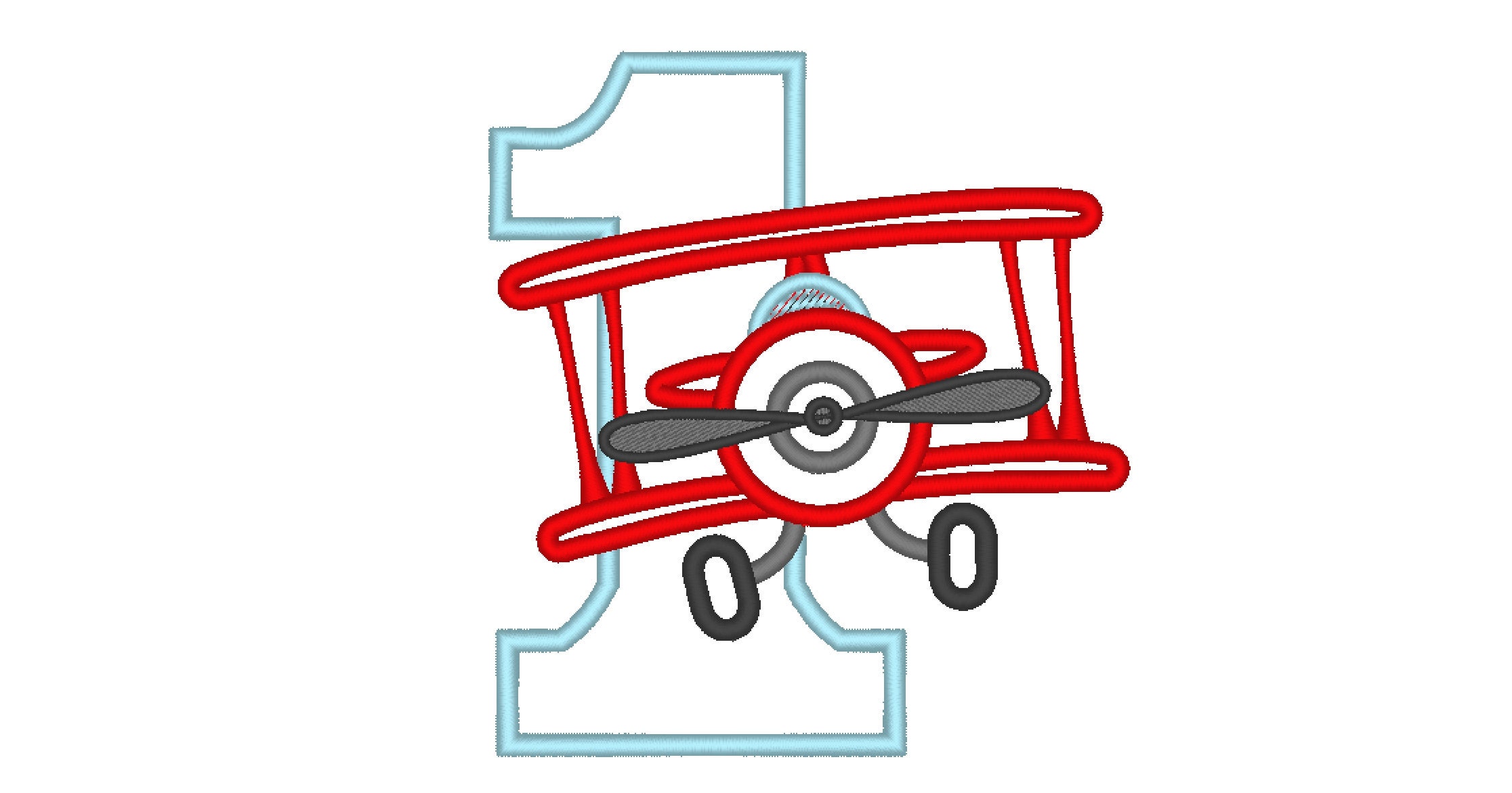 Airplane Number 1 ONE Boy Birthday Number Machine Embroidery - Etsy