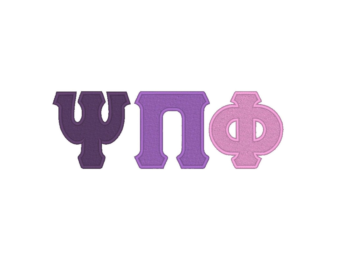 Greek Font 2 Colors Alphabet Sororities Fraternities Fill Stitch Font ...
