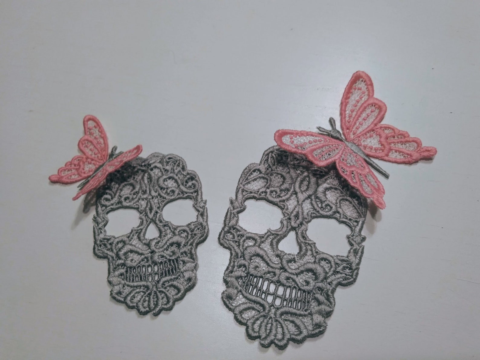 Swirl Skull and Butterfly 2 FSL Designs, Free Standing Lace Day of the ...