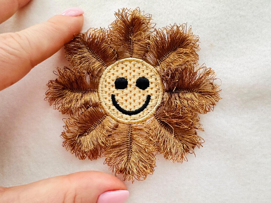Happy Sun Fluffy Fringed Floral Summer Sun Happy Face Fringe ITH in the ...