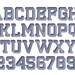 BIG Drop Shadow Varsity Collegiate Block Type Shadow Font Fill Stitch ...