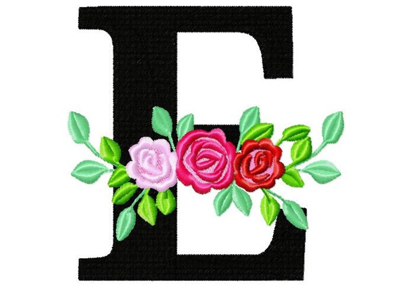 Roses Floral Individual Letter E Garden Flag Monogram Roses | Etsy