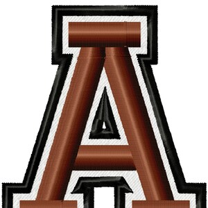 Varsity Collegiate, Collegiate Block Type Font Machine Embroidery ...