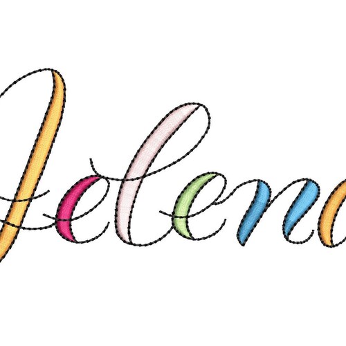 Fancy Script Machine Embroidery Font BX Sizes | Etsy