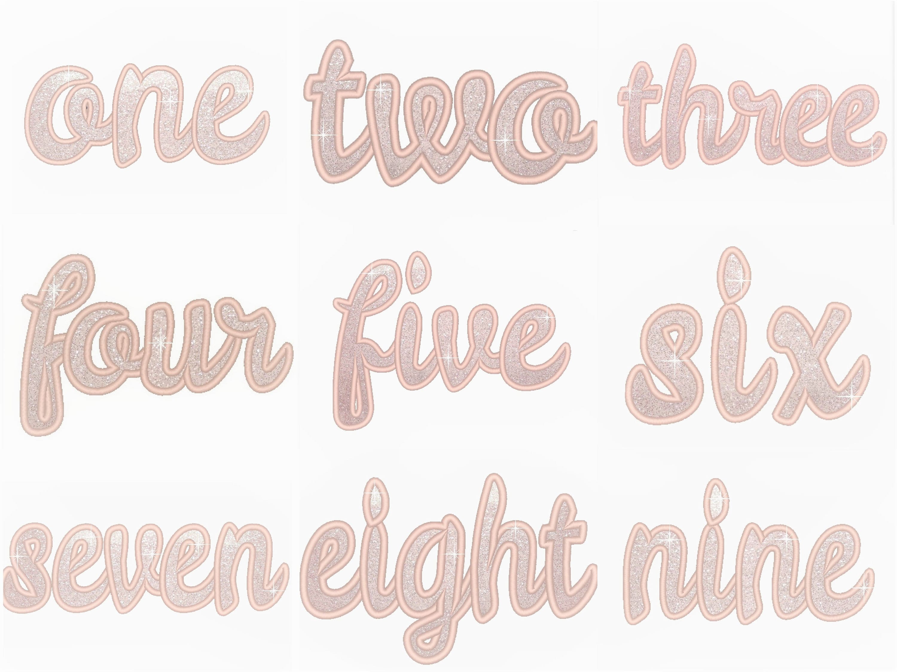 Written Handwritten Number Birthday Word Number Numbers | Etsy