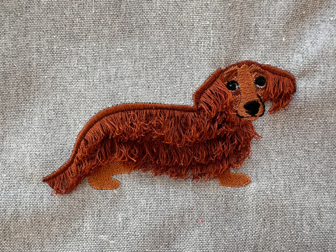 Dachshund Fringe Dog Fluffy Chenille Puppy Machine Embroidery Designs ...