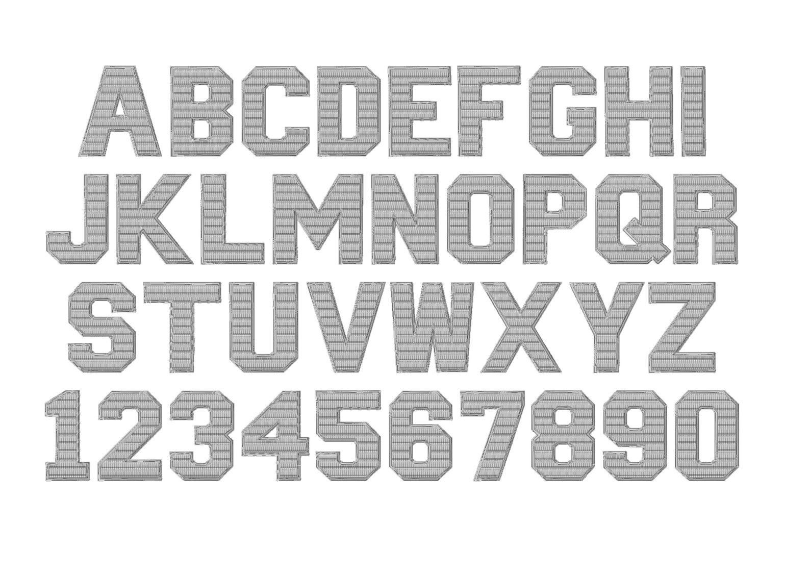 Fringed Fluffy Font Chenille Layers Athletic Sport School Team Players ...