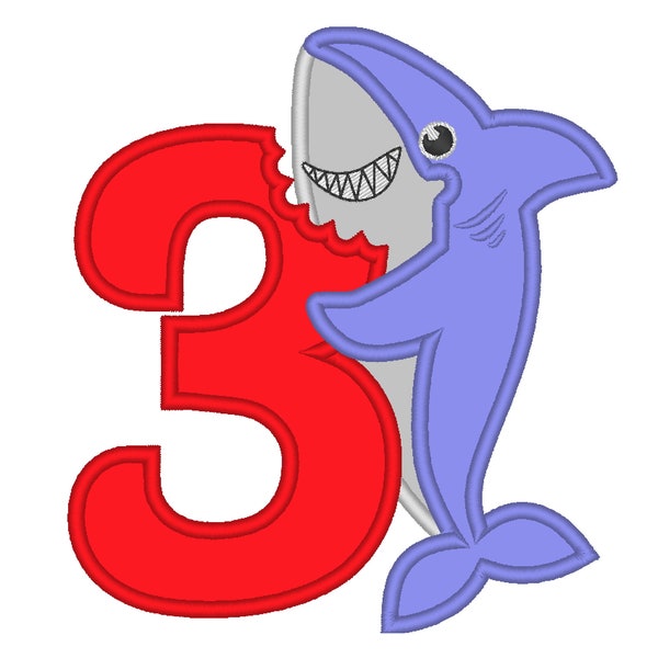 Shark Applique - Etsy