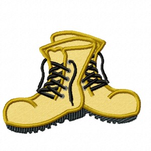 Combat Boots Applique and Mini Sizes From 2 Inches Machine Embroidery ...