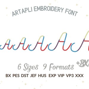 Colorful Bold Dense Chain Stitch FONT Machine Embroidery Designs in ...