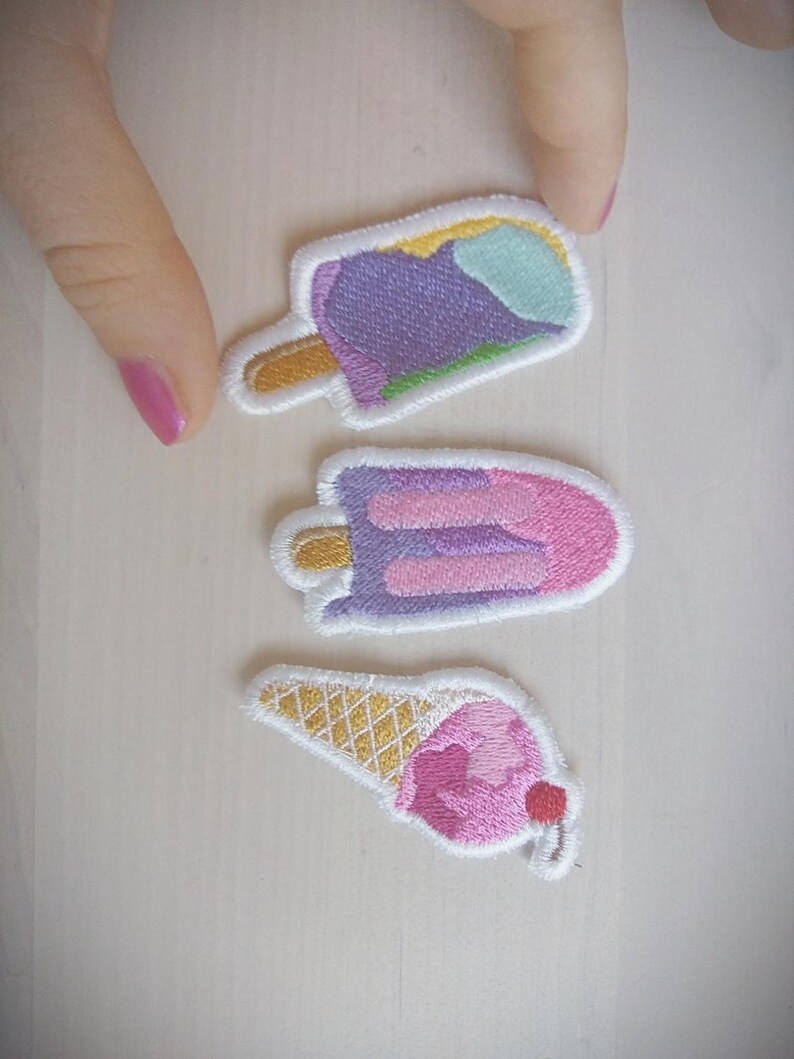 Icecream Patches E Machine Embroidery Patch Applique Designs - Etsy