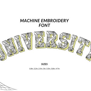 Spiderweb Shadow Font Embroidery Spider's Web Alphabet Halloween Cobweb ...