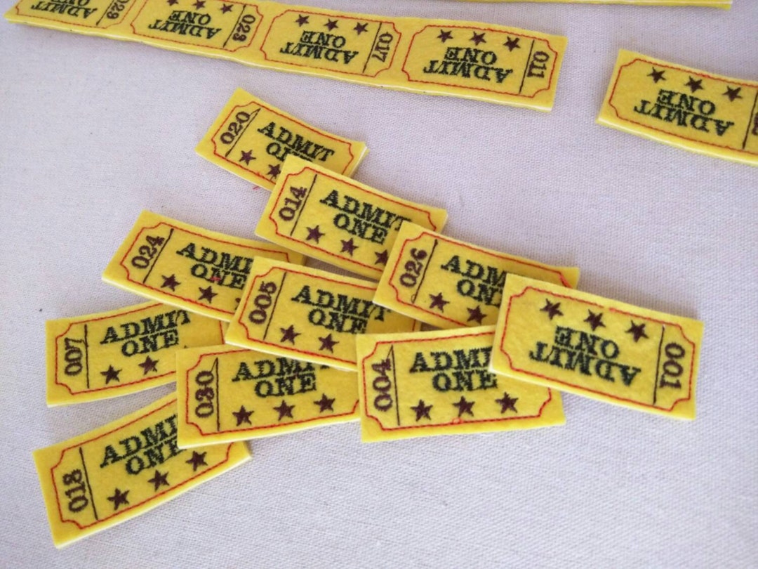 In the Hoop Ticket Embroidery Design – Multiple Sizes Included (4x4 ...