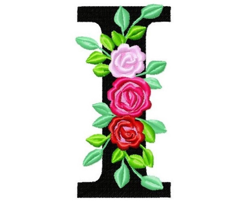 Roses Floral Individual Letter I Garden Flag Monogram Roses - Etsy