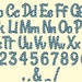 Snow Snowflakes Font Light Sketch Outline Machine Embroidery Font ...