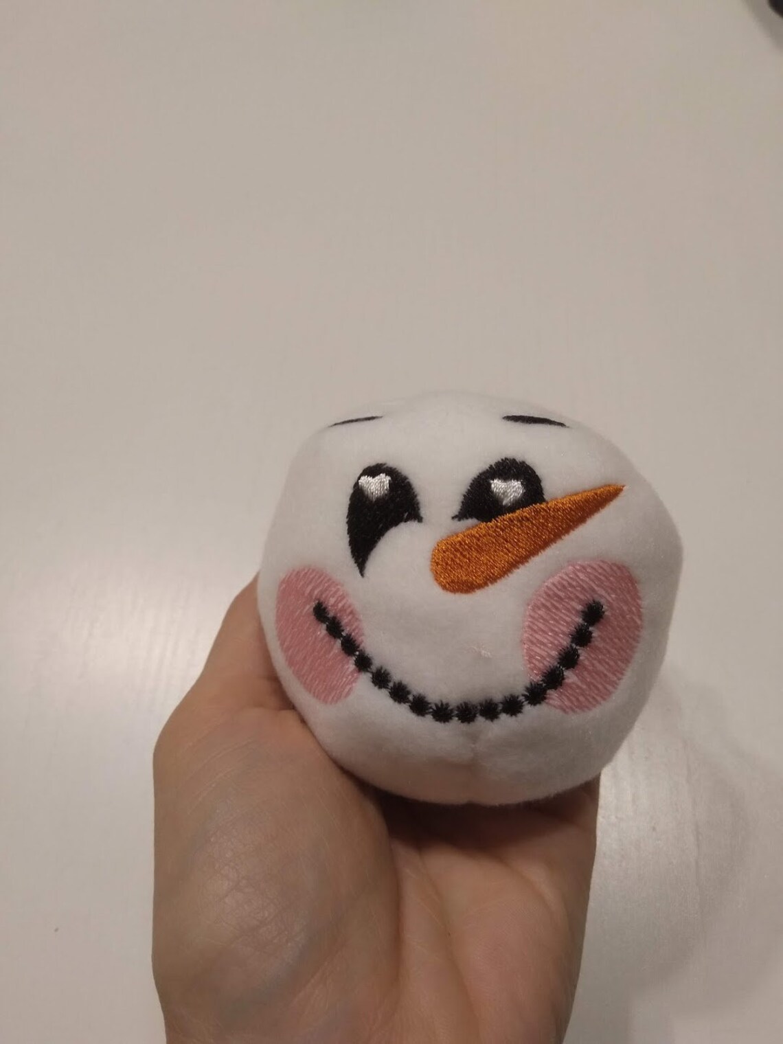 Snowman Face Snowball for Playing in Snow Fight ITH Embroidery, in the ...