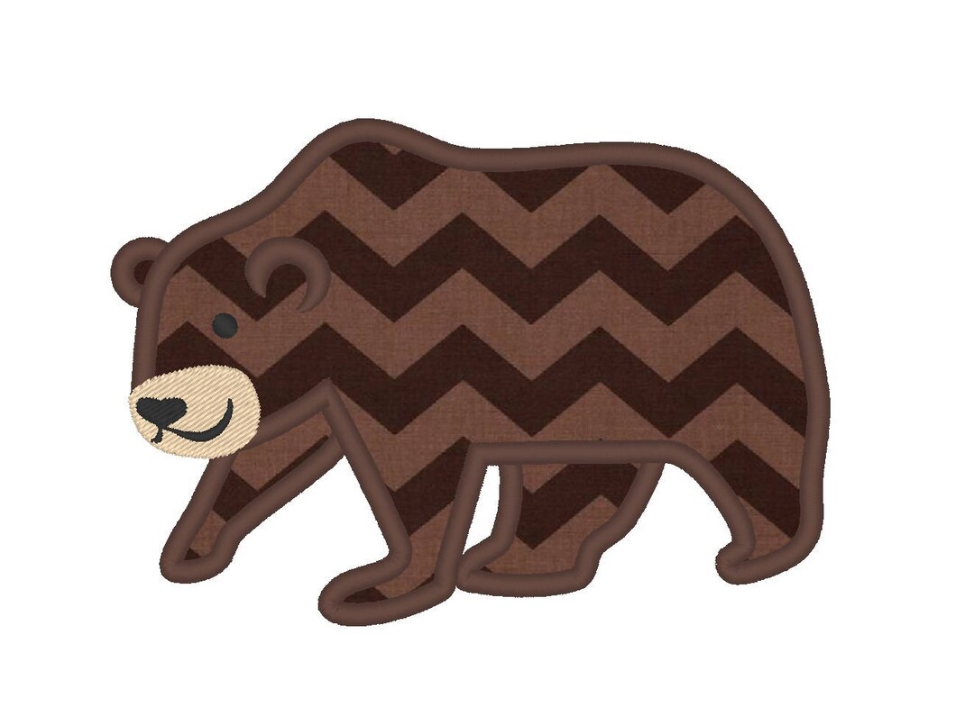 Forest Bear Applique Machine Embroidery Designs Wild Grizzly Bear ...