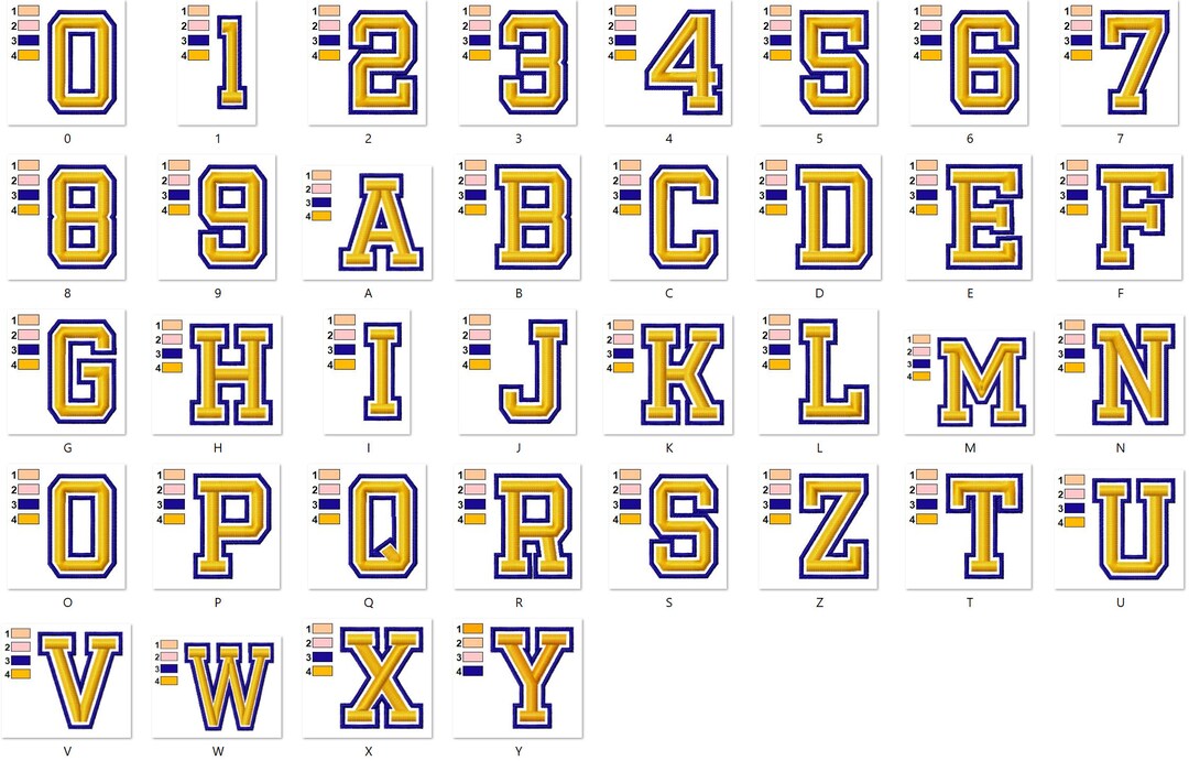 Double Two Stitch Applique Athletic Sport High School Team Players ...