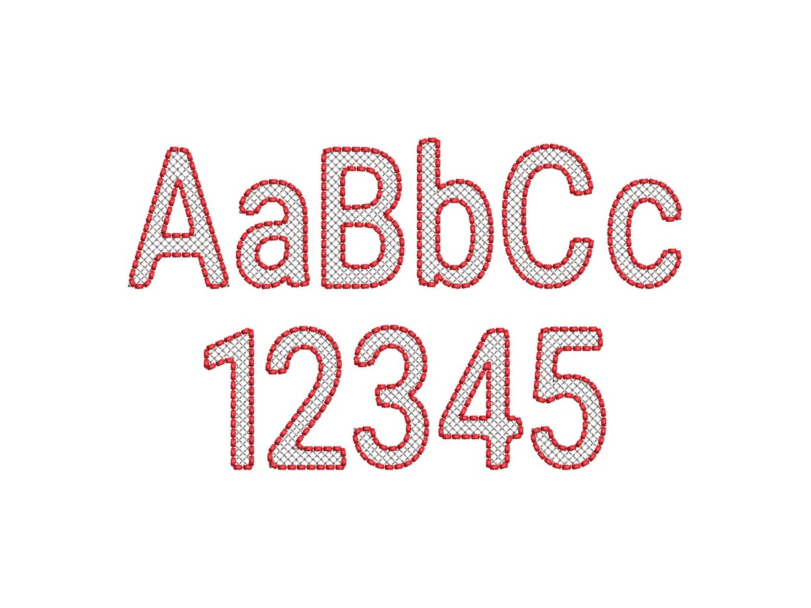 Light Stitch Baby Font Machine Embroidery Designs Small Sizes Rounded ...