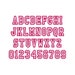 Narrow FONT Applique Varsity Athletic Sport High School Team Players ...