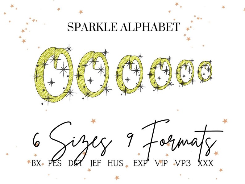 Sparkle Glitter FONT Night Starry Sky Script Glittering Alphabet Kids ...