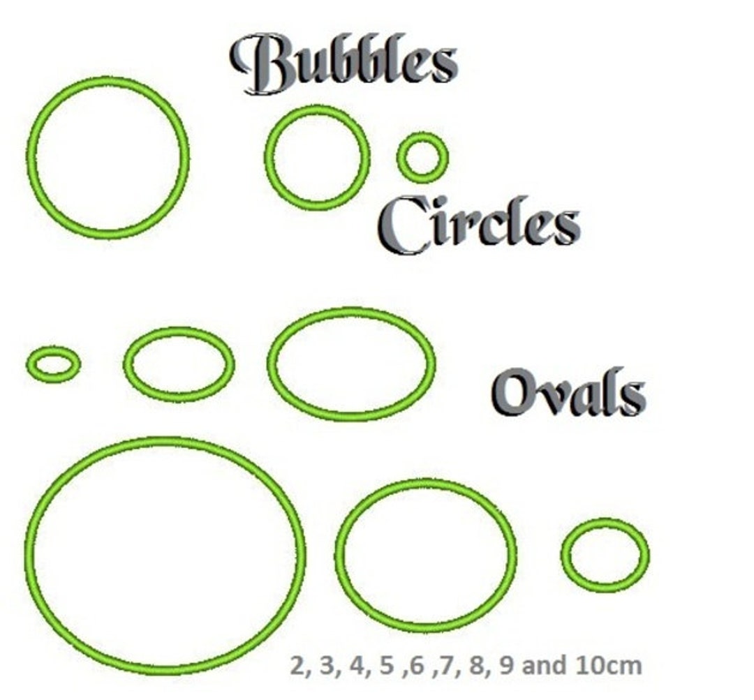 Bubble Circle Oval Machine Embroidery Applique Designs in Assorted ...
