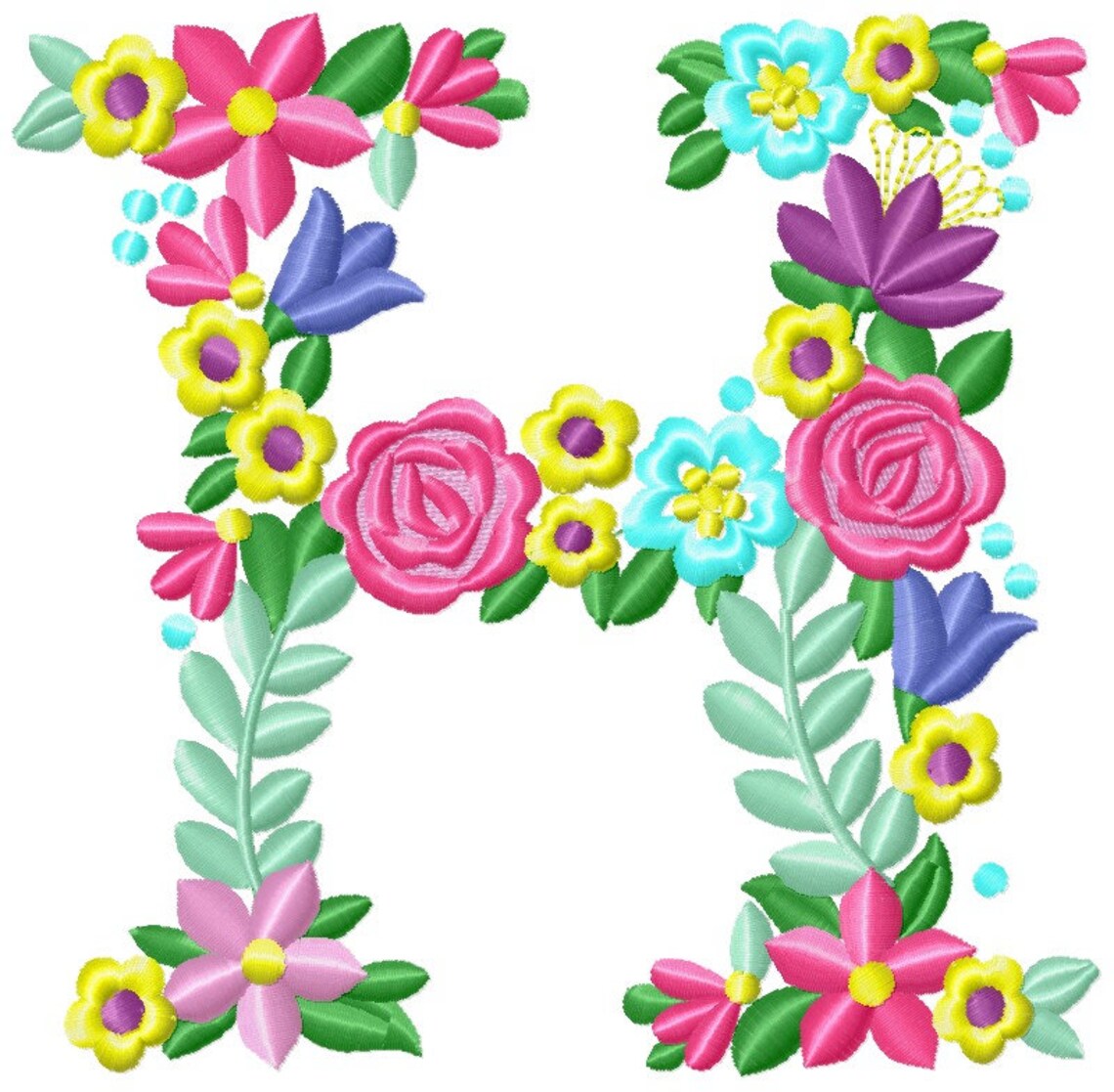 UPDATED! Floral Whole Entire Alphabet Garden Flag Monogram Liberty ...