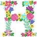 UPDATED Floral Whole Entire Alphabet Garden Flag Monogram Liberty ...