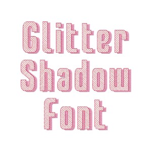 Glitter Shadow Font HTV Vinyl Embroidery Glitter Vinyl Alphabet Letters ...