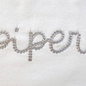 Extra Bold Chain Stitch FONT Piper Machine Embroidery Designs Monogram ...