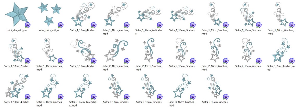 Shooting Swirly Classy Stars - Assorted Variations and Sizes ...