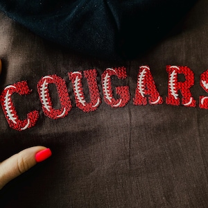 Knit Stitch Football FONT Hand Stitch Effect Knitted Block Font Varsity ...